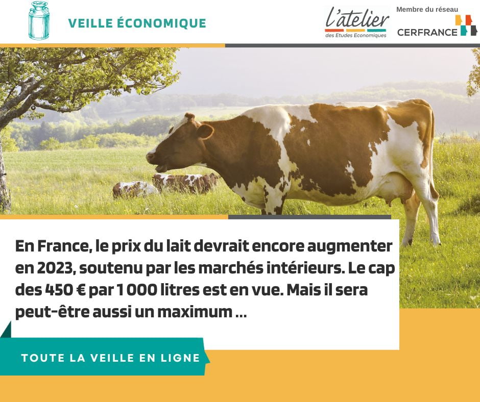 Prix du lait : été 2023 - L'Atelier des études économiques